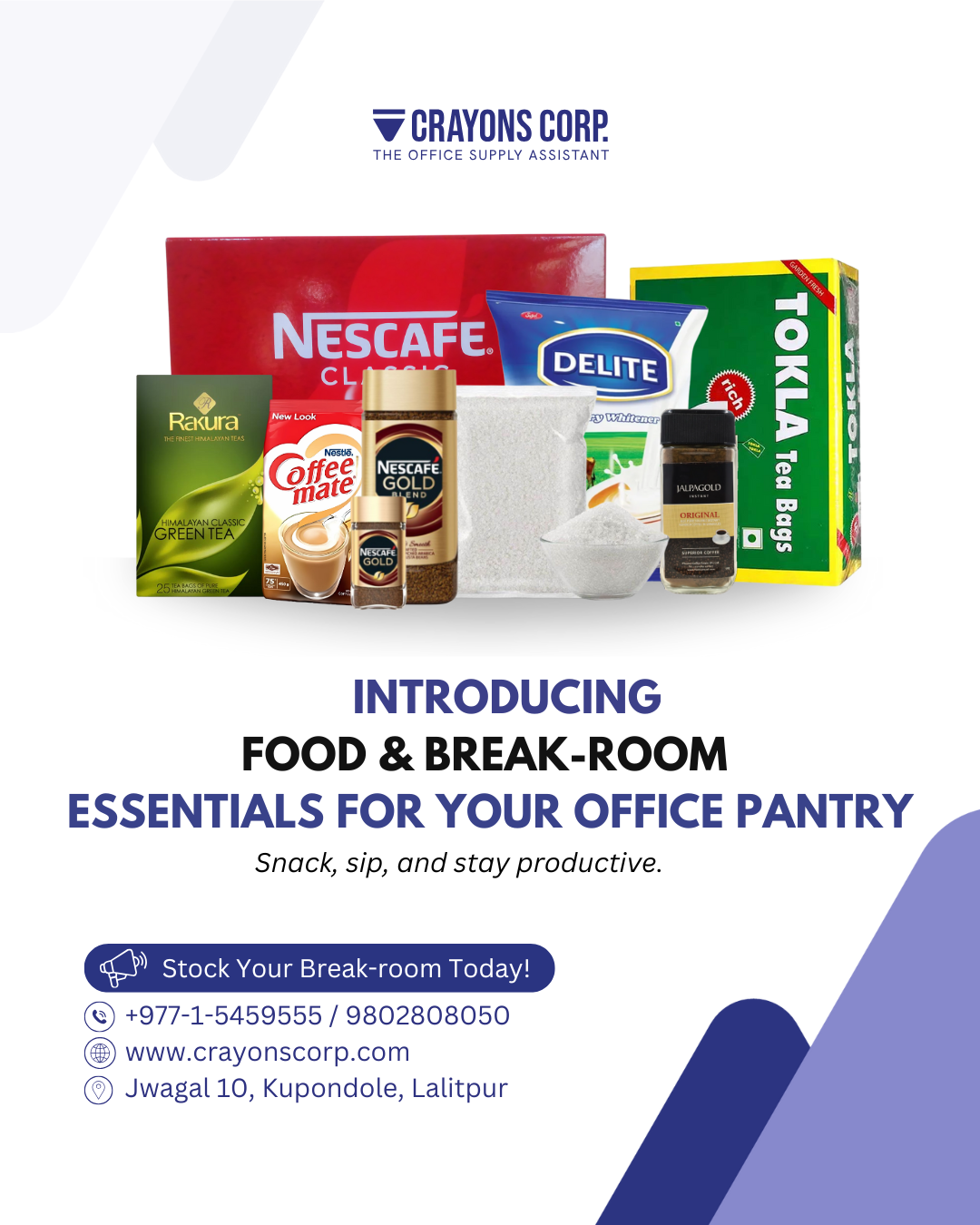 Food & Breakroom – Crayons Corp